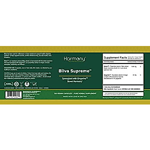 Bilva Supreme - Synergized with Gingerine - Harmony Nutraceuticals Ayurvedic Medicine to Support Healthy Digestive System - 120 Vegan Capsules