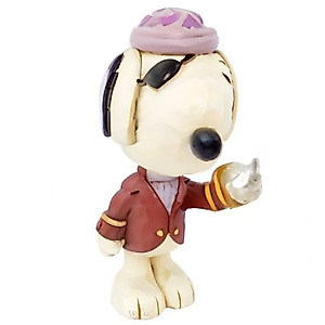 Enesco Jim Shore Peanuts Halloween Snoopy Pirate Miniature Figurine, Multicolor