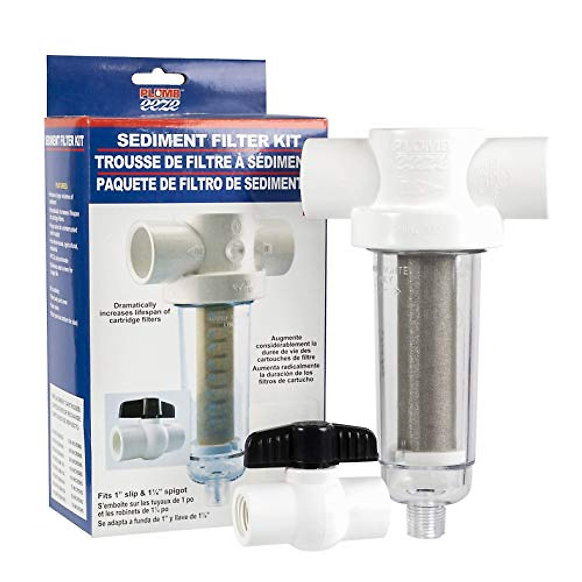 PLUMB eeze 1 inch Slip in-line T-Screen Filter with 140 Mesh