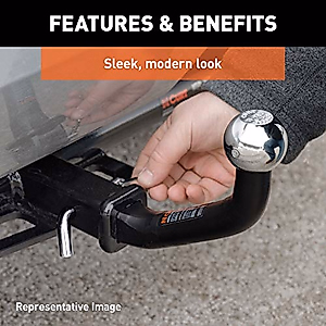 CURT 45591 Euro Trailer Hitch Mount with 1-7/8-Inch Ball, Fits 1-1/4-Inch Receiver, 3,500 lbs, 5-1/8-Inch Height