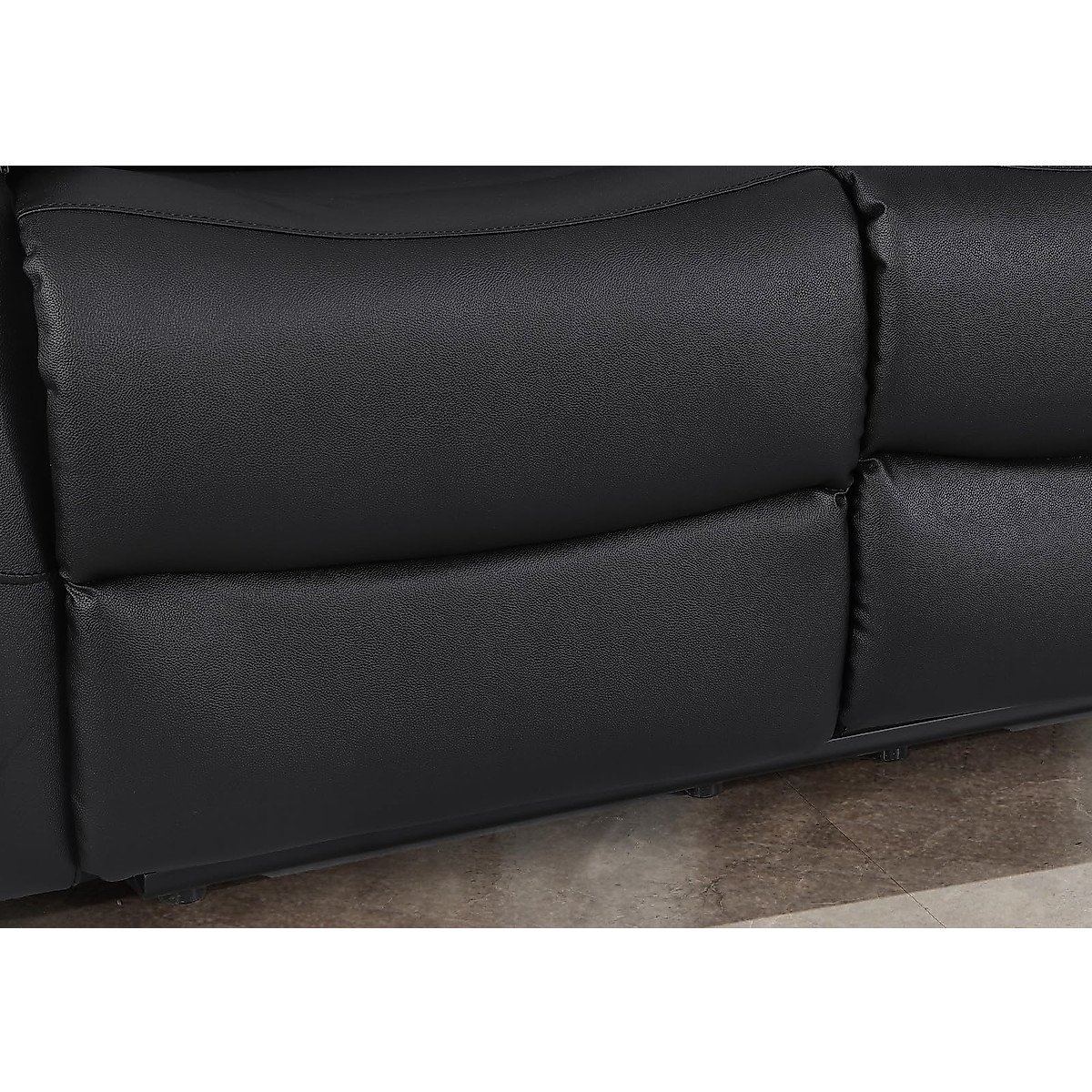 Alexent Loveseat Recliner Sofa, Power Recliner Leather Loveseat Sofa with USB Port Recliner Chair Couch 2 Seater Sofa for Living Room,Bedroom,Playroom,Black