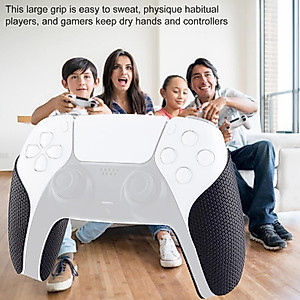 LICHIFIT Anti-slip Game Handle Grips Protective Sticker Removable Handle Silicone Skin Cover Non-slip Pads for PS5 Game Controller Protector