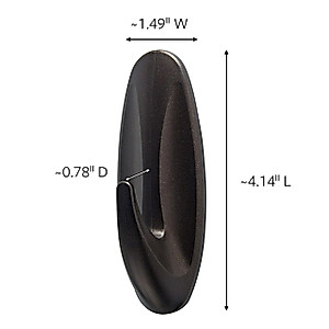 Command Outdoor Large Hooks, Bronze, Holds up to 5 lbs, 3-Hooks, 4-Strips, Decorate Damage-Free