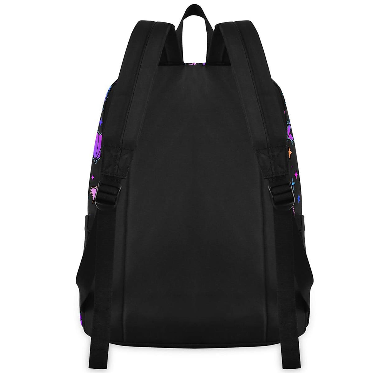 ZzWwR Stylish Rainbow Colors Bats Stars Unisex Travel Laptop Backpack Durable Large Computer Bag Ideal for Back to School Bookbags Work