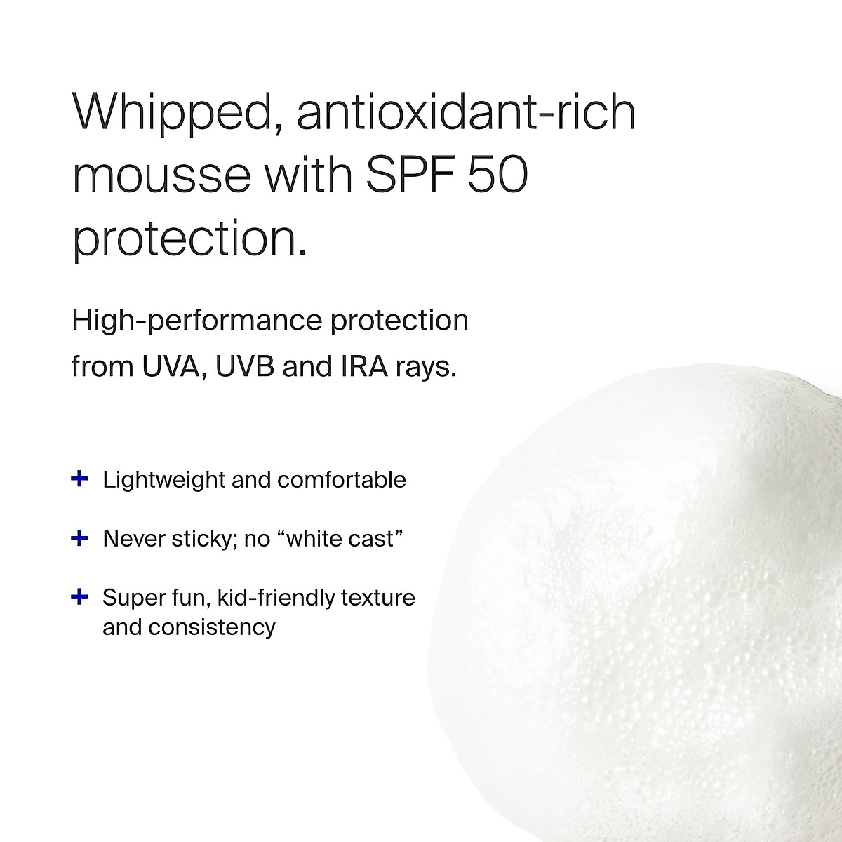 Supergoop! PLAY Body Mousse SPF 50 with Blue Sea Kale - 6.5 oz - Broad Spectrum Whipped Sunscreen for Sensitive Skin - Fun to Apply - Great for Active Days