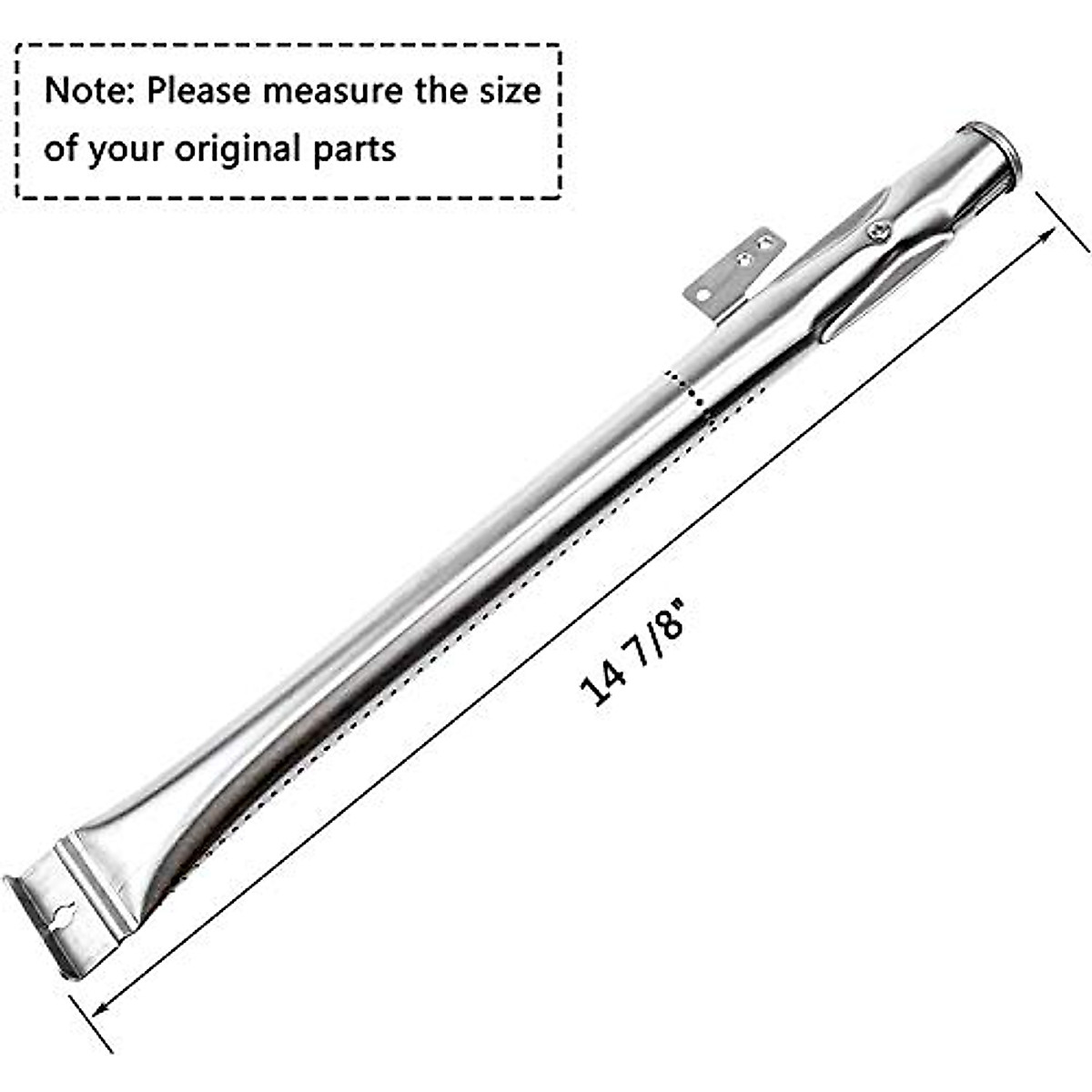 BBQ-Element Stainless Steel Grill Burner Tubes Replacement for Nexgrill 720-0830H, 720-0783E, 720-0864, Gas Grill Pipe Burners for Kenmore, Kitchen Aid, Nexgrill 720-0830A Gas Grill.(4 Pack)