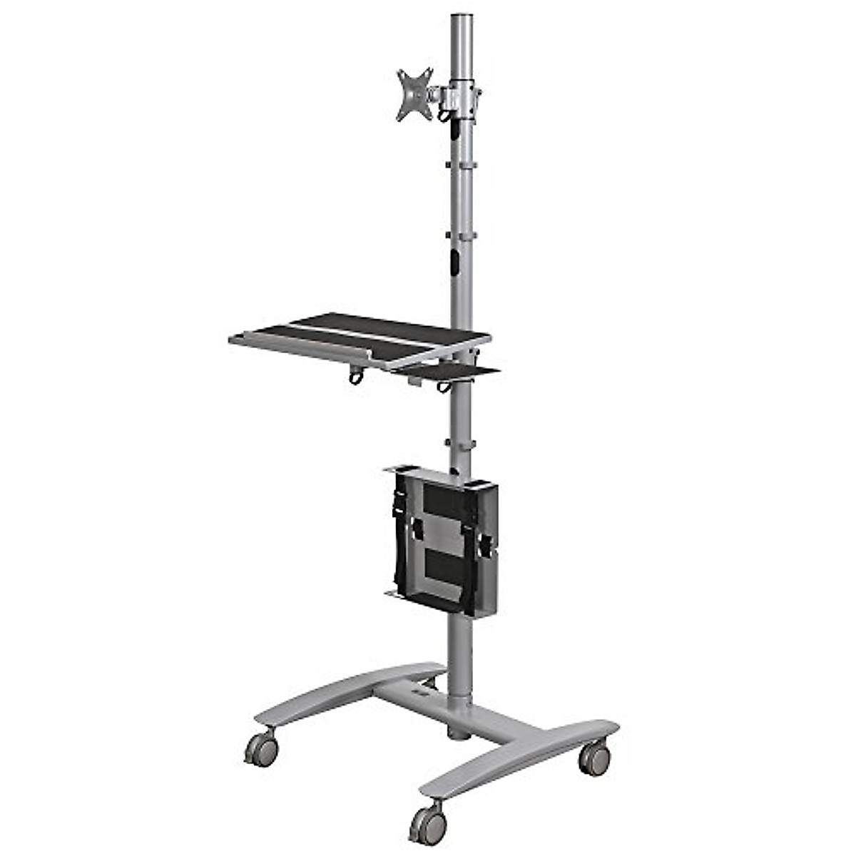 Balt 27614 Beta Sit Stand Mobile Workstation Cart, 67" H x 32" W x 33" D