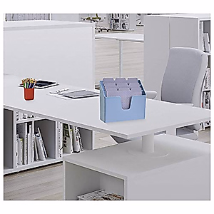 Acrimet Horizontal Triple File Folder Holder Organizer (Solid Blue Color)
