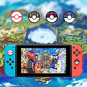 PERFECTSIGHT Switch Thumb Grips, Cute Joystick Caps for Nintendo Switch, 4 PCS Thumbstick Cover for Switch Lite, Switch OLED, Analog Stick Button Cover for NS Joycon Controller (PKballs)
