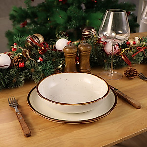 ONEMORE 30 oz Pasta Bowls and Ceramic Canisters Bundle