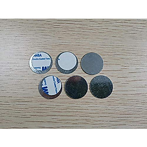 TUOKING 50pcs Round Metal Stickers for Non-Magnetic Eyeshadow Pan Use with Magnetic Makeup Palette (Diameter 2.5cm)