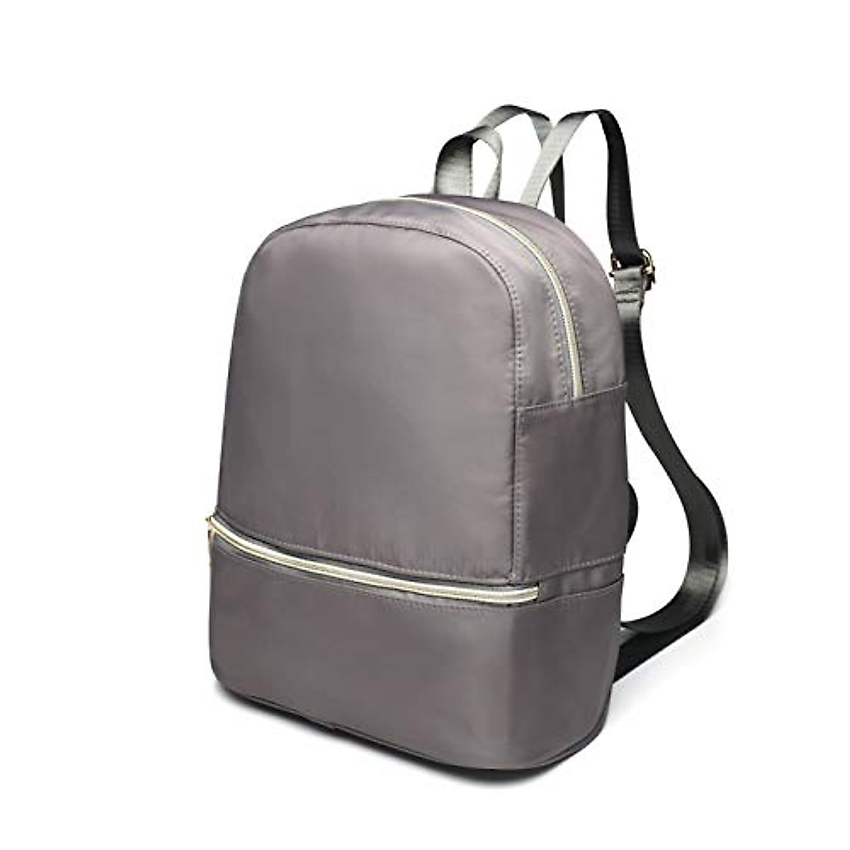 MEB My Ever Bag Lightweight 11.5" Nylon Mini Backpack for Women with hidden anti theft pocket on the back | waterproof | Mochila de Mujer (Gray)