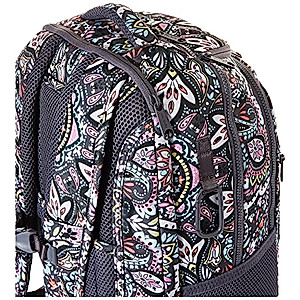 Vera Bradley Women's Recycled Lighten Up Reactive Journey Backpack, Bonbon Medallion, One Size