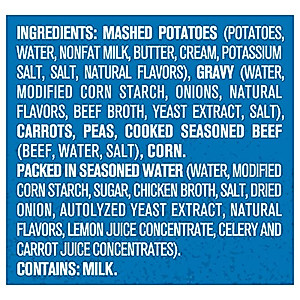 Gerber Baby Food, Mashed Potatoes & Seasoned Beef in Gravy and a side of Carrots, Peas and Corn, Toddler Food with Farm Grown Veggies, Toddler Meal, No Preservatives, 6.67 oz Ounce (Pack of 8)