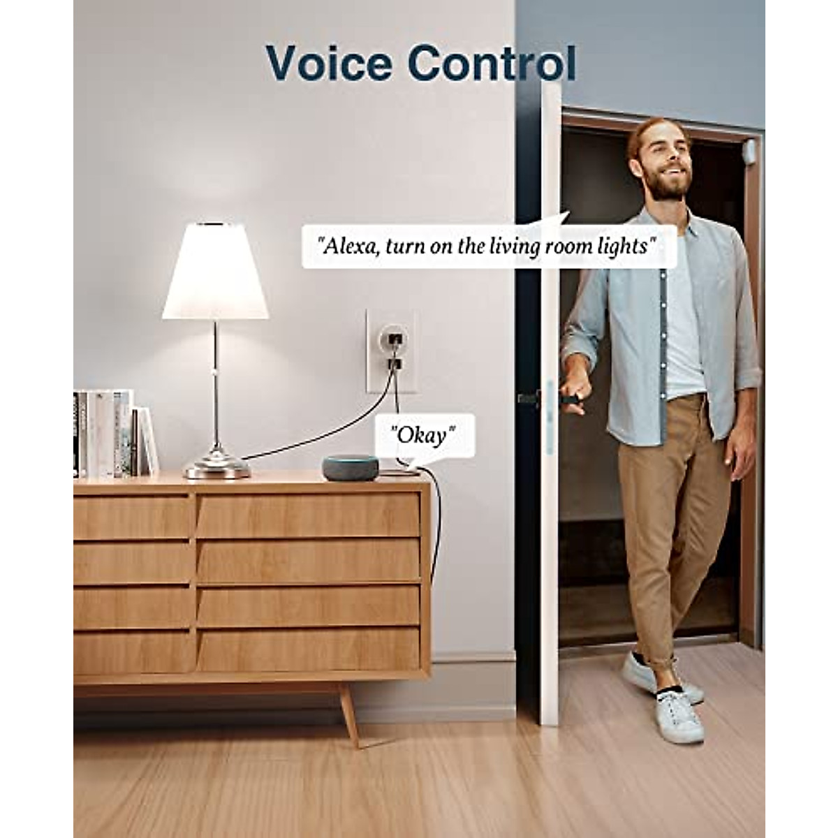 Mini Smart Plug, WISEBOT WiFi Plug Surge Protector Works with Alexa and Google Home, Plug-in Outlet Socket APP Control, Timer Function, ETL FCC Listed, No Hub Required, 2.4GHz WiFi Only, 10A/1200W