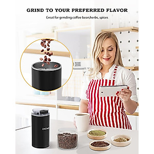 ZACME 4IN1 Single Serve Coffee Maker for K Cup &Ground, Small Coffee Machine with Milk Frother & Grinder, 5 Brew Size, 28oz Water Tank, Adjustable Drip Tray