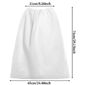10 Pcs Disposable Spa Wrap Non-Woven Bath Wrap Disposable Spa Wrap Bathrobe Sauna Bath Skirt Sweat Steaming with Adjustable Closure Wrap Bathrobe Disposable Robes for Salon Spa Beauty (Thick White)