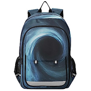 Glaphy Universe Space Black Hole Backpack School Bag Lightweight Laptop Backpack Students Travel Daypack with Reflective Stripes