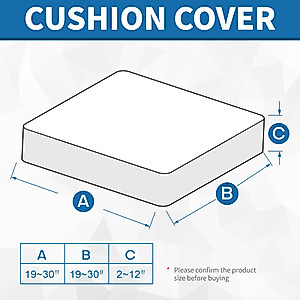 ZNSAYOTX Stretch Individual Cushion Covers Sofa Chair Cushion Couch Seat Covers Slipcovers Soft Replacement Unique Pattern Furniture Protector with Elastic Bottom (Light Gray, 1 Pc Cushion Cover)