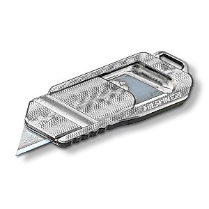 Milspin Magnus 2.0 Aluminum EDC Utility Knife with Retractable Razor and Internal Spare Blade Storage I 7 Blades Included I Made in USA