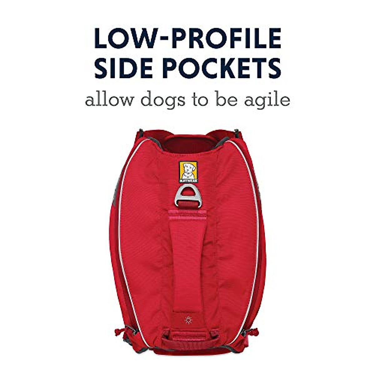 Ruffwear, Singletrak Dog Pack, Hiking Backpack with Hydration Bladders, Red Currant, Medium