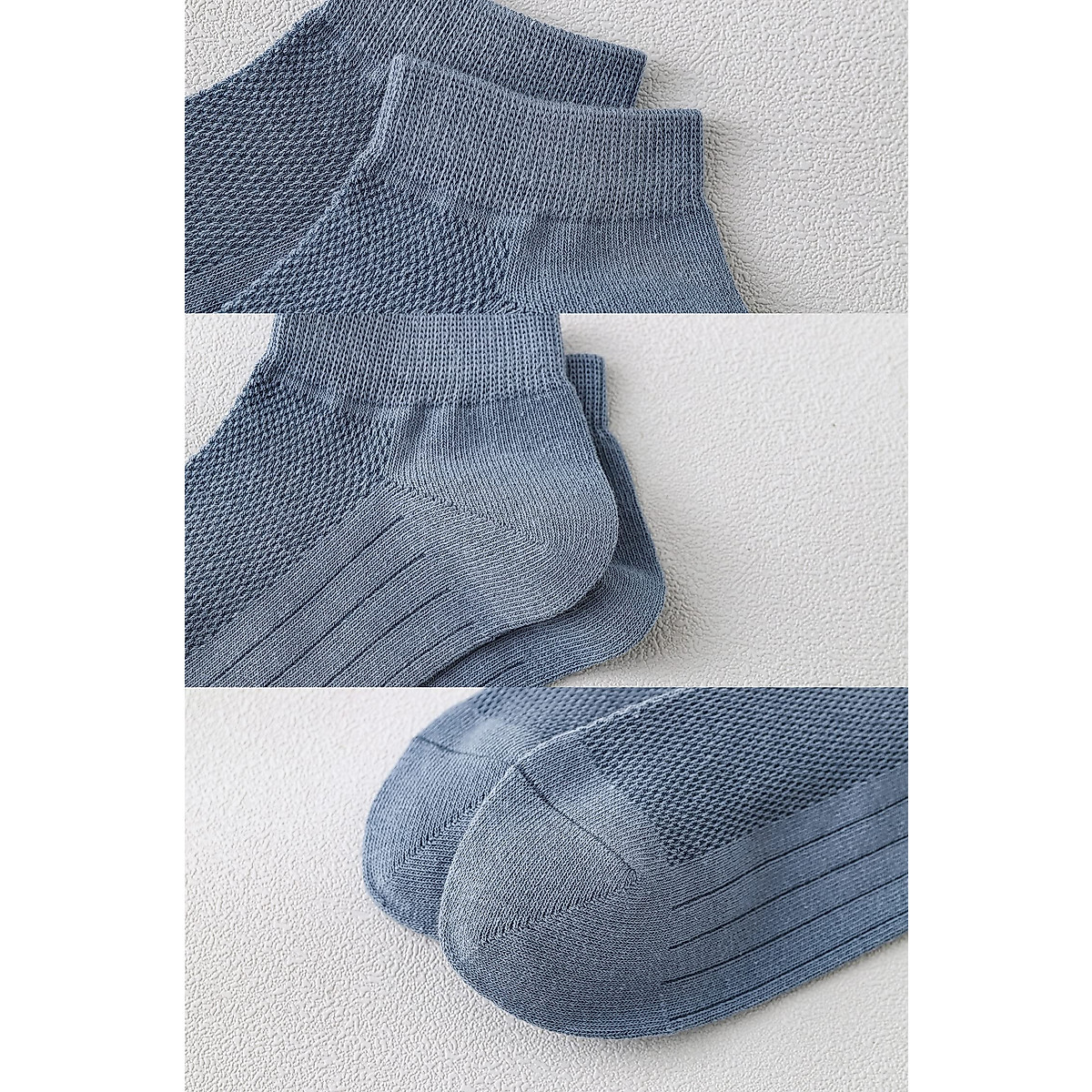 StrCloud Mens Low Cut Athletic Socks Hidden Ultra-Thin Cotton Socks, Breathable and Comfortable Mens Sports Socks 5 Pairs (Khaki)