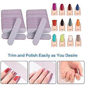 Nail Files (50 Pack), 3.6 Inches Emery Board Nail Files for Acrylic and Natural Nails, 100/180 Grit Small Double Sided Fingernail Filer Bulk Mini Professional Finger Nail Filer Manicure Set Gray