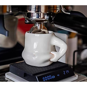 YINHEMEOW Fat Belly Mug 10 OZ Cute Ceramic Mug Original Handmade Coffee Mug With Hand Handle