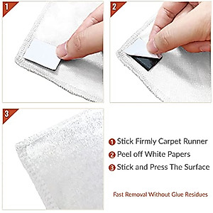 ROMANKAS Aisle Runner for Wedding Ceremony 2x15 FT White Velvet Runner Wedding Aisle Decorations with Carpet Tape Outdoor Beach Wedding Carpet Decorative Wedding Aisle Runner Rug for Birthday Banquet