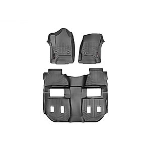 WeatherTech Custom Fit FloorLiners for Cadillac Escalade ESV - Full Set (446071-447672), Black