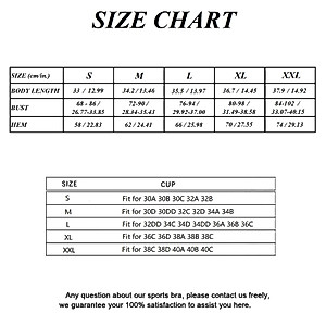 Lemedy Women Padded Sports Bra Fitness Workout Running Shirts Yoga Tank Top (L, Black)