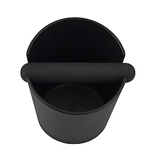 HOMEE Coffee Knock Box 4.8 Inch Shock-Absorbent Durable Barista Style Knock Box With Removable Knock Bar and Non-Slip Base Gift (Round)