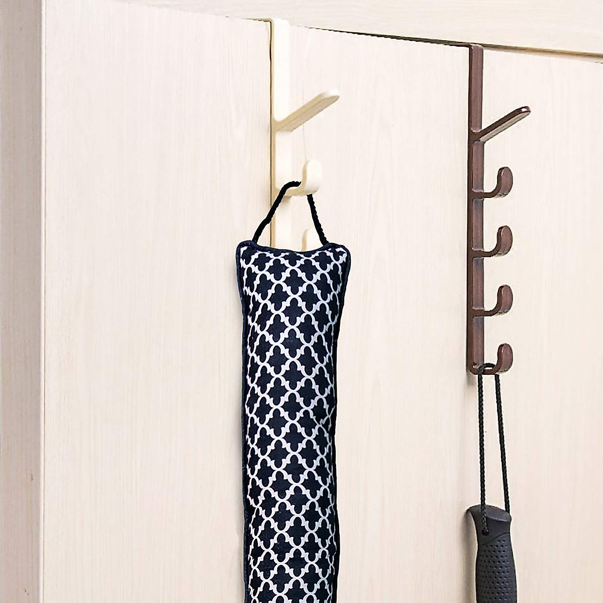 KindoBest Door Draft Stopper Moroccan Pattern - 35”L x 5”W x 2.5”H Heavy Duty Durable Door/Window Draft Blocker（Black）