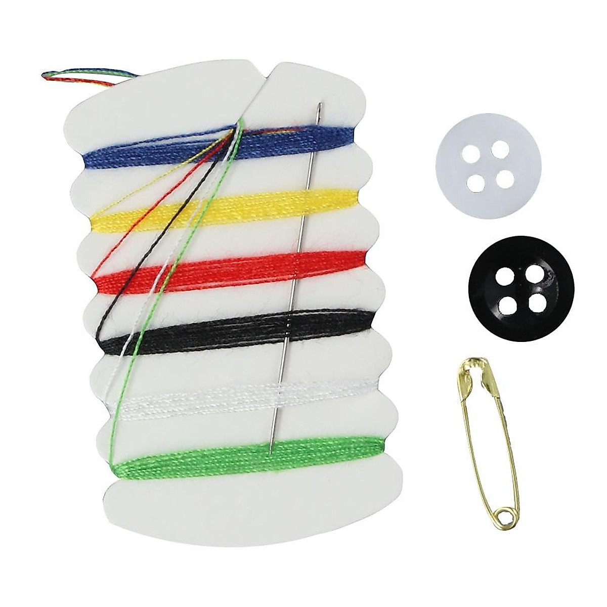 HomeSoGood 100Sets Mini Travel Sewing Sets with Needles,Thread,Buttons and Pins for Hotel and Travel Essentials (6 Colors)