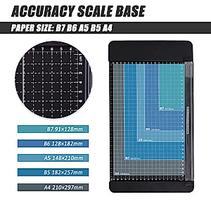 TIANSE Paper Trimmer, Paper Cutter Guillotine with Safety Blade Lock 12” 8 to 12 Sheet Capacity, Heavy Duty Metal Base Paper Cutting Board for Home, Office,School