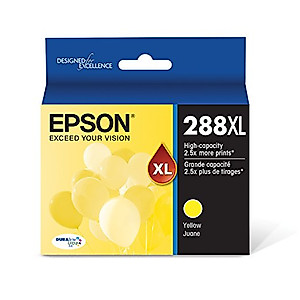 EPSON T288 DURABrite Ultra -Ink High Capacity Yellow -Cartridge (T288XL420-S) for Select Epson Expression Printers