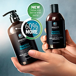 Sphagnum Botanicals Psoriasis Shampoo - Peat Mud & Fulvic Acid Therapy for Itchy and Red Scalp Treatment. No Coal Tar. 8.45 Oz