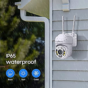INQMEGA Security Camera Outdoor, 1080P Wireless WiFi IP Camera Home Security System 360° View,Motion Detection, auto Tracking,Two Way Talk,Full Color Night Vision