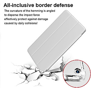 Case Compatible with Samsung Galaxy Tab A8 10.5（X200/X205 Case with Pencil Holder Smart Cover Protective Case Cover Shockproof Cover with Clear TPU Back Shell Tablet Case Cover (Color : Lavender Pur