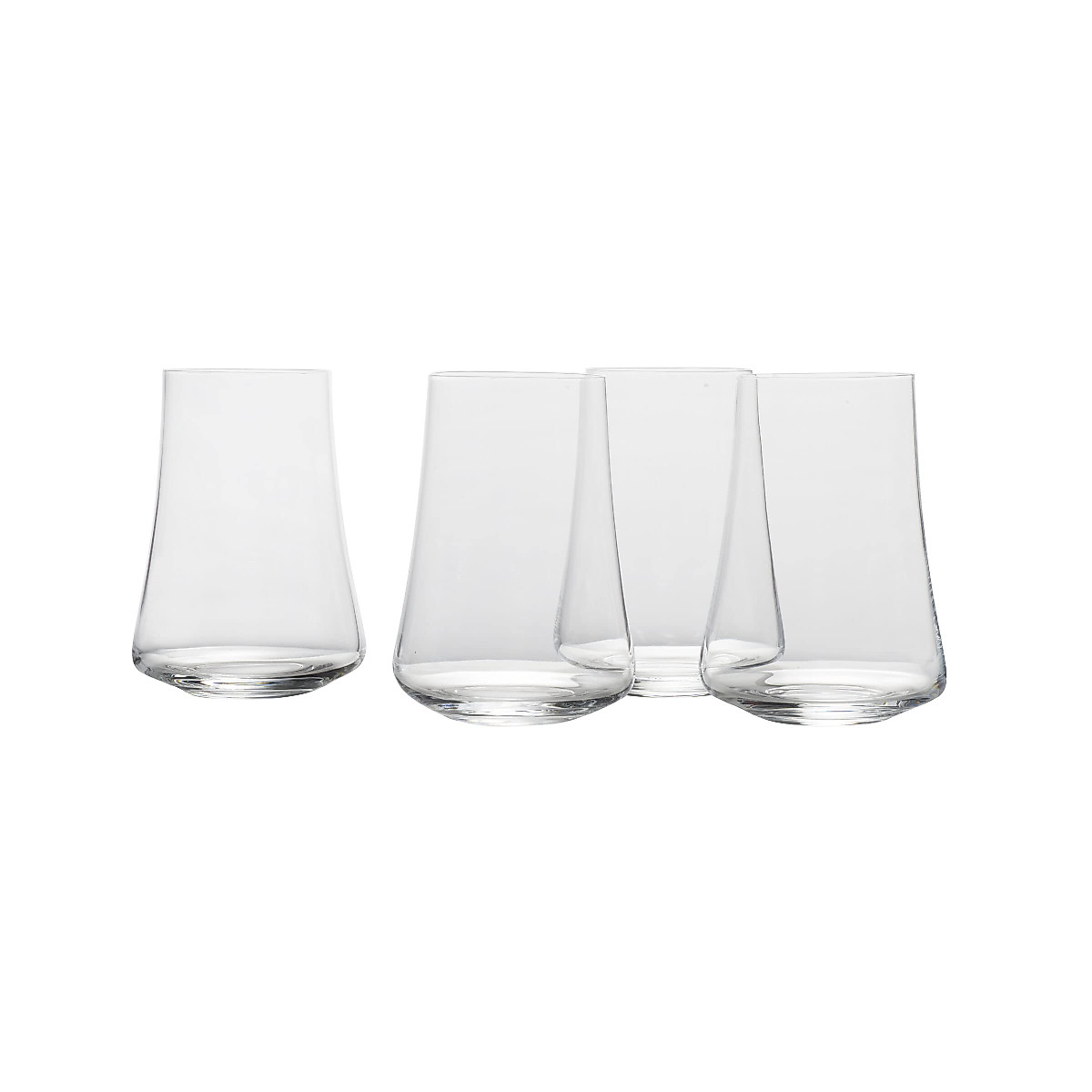 Mikasa Aline Set of 4 Highball Tumbler Cups, 17-Ounce, Clear