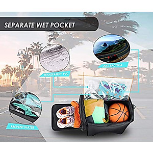 Duffle Bag for Men Ultra-Lightweight Foldable Gym Duffle Bag | 40L Capacity Shoes Compartment & WetPocket | Multi-Function Carry | Perfect for Travel & Workout Beach Bag Tote Bag for Women