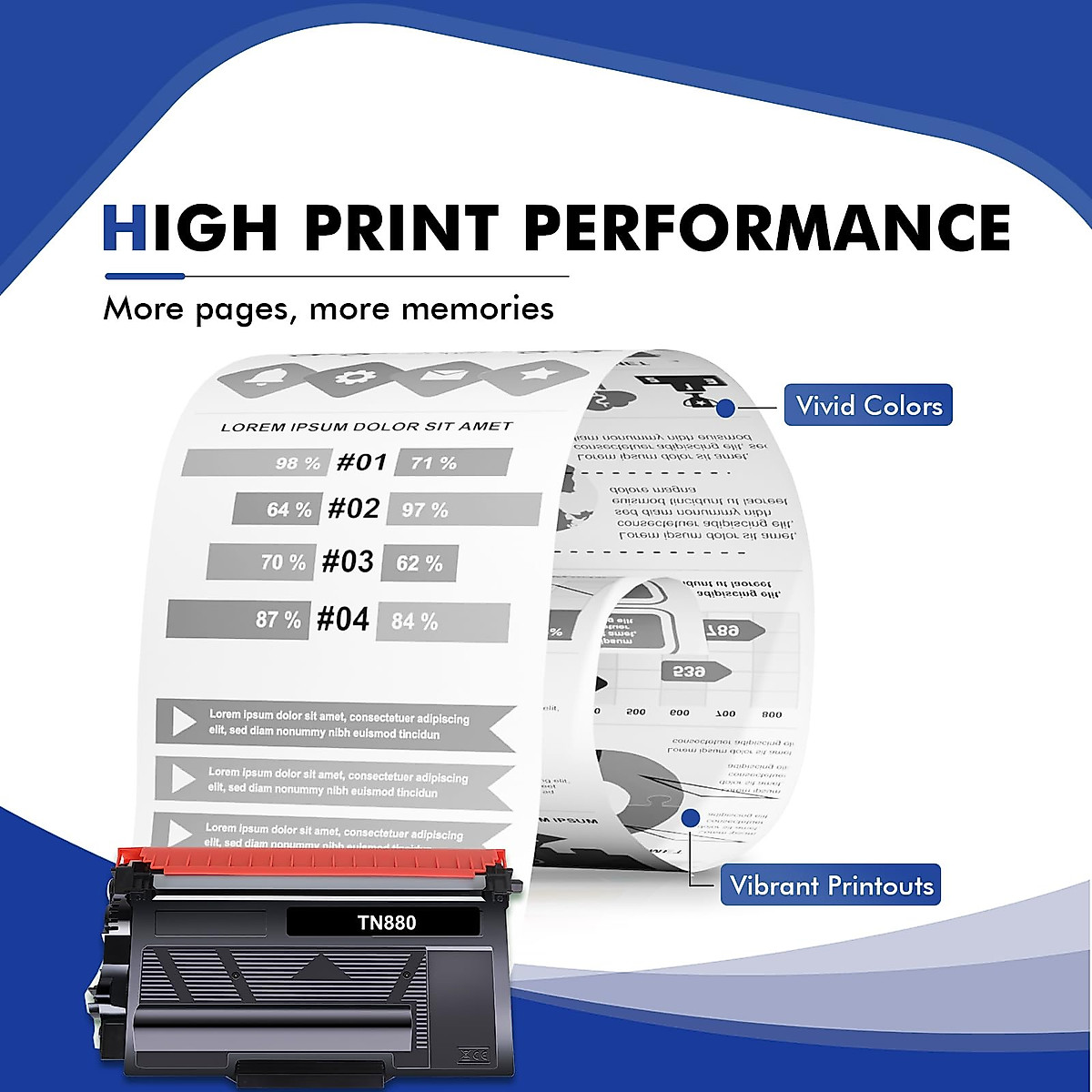 Toner Bank Compatible TN880 TN-880: Toner Cartridge Replacement for Brother TN880 TN 880 HL-L6200DW MFC-L6700DW MFC-L6800DW HL-L6200DWT HL-L6300DW MFC-L6900DW Super High Yield Printer (Black, 2-Pack)