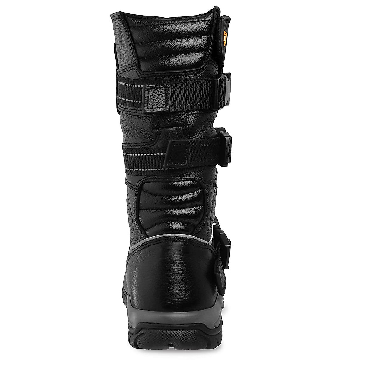 WORKLAND 77415 Motorcycle Boots for Men - Leather Boots with Protections - Work Boots For Men - Rubber Sole Slip Resistant and Reflective Motorcycle Riding Boots - Botas para Motocicleta Hombre