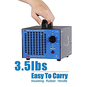 AIRTHEREAL MA5000 Commercial Ozone Generator, 5000mg/h O3 Machine Home Air Ionizers Deodorizer for Rooms, Smoke, Cars and Pets, Blue