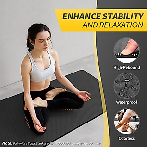 CAMBIVO Yoga Mat with Carrying Strap for Women Men Kids, 1/3 & 1/4 & 2/5 Inch Extra Thick Pilates Mat Non Slip, 72" x 24" TPE Fitness Mats, Workout Mat for Yoga, and Floor Exercises(Mint+Gray, 1/3")