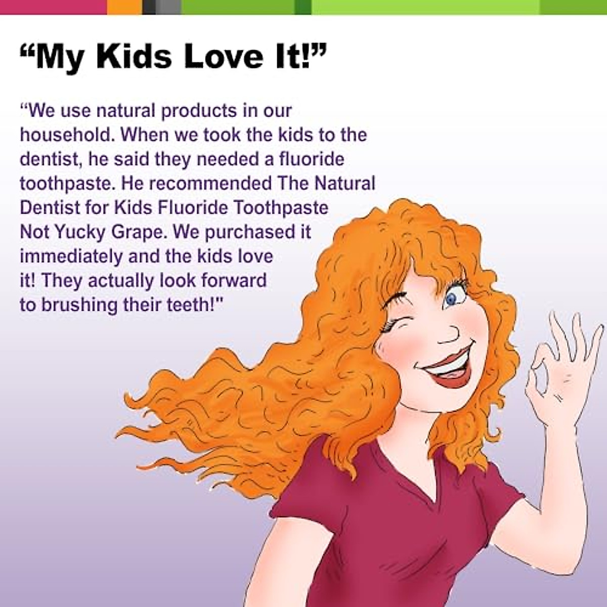 The Natural Dentist Kids Cavity Zapper Fluoride Gel Toothpaste, Fight Cavities, Strengthen Enamel, Promote Oral Health, No SLS, No Harsh Chemicals, All-Natural Ingredients, Grape Flavor, 5oz Tube