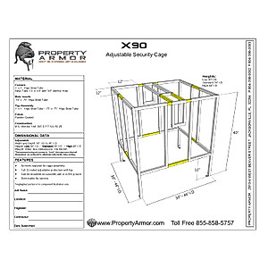 Property Armor Air Conditioner Adjustable Security Cage X90