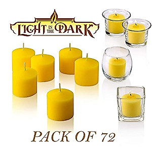Set of 72 Votive Citronella Candles - Summer Scented Candles - for Indoor/Outdoor Use - 10 Hour Burn Time - Made in USA