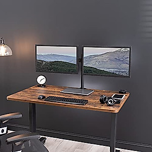 VIVO Universal 48 x 30 inch Solid One-Piece Table Top for Standard and Sit to Stand Height Adjustable Home and Office Desk Frames, Rustic Vintage Brown, DESK-TOP48-30N