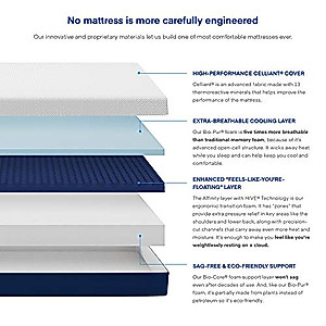 AMERISLEEP AS2 Memory Foam Mattress - King (Medium Firm) | Plant Based Material | Made 100% in USA